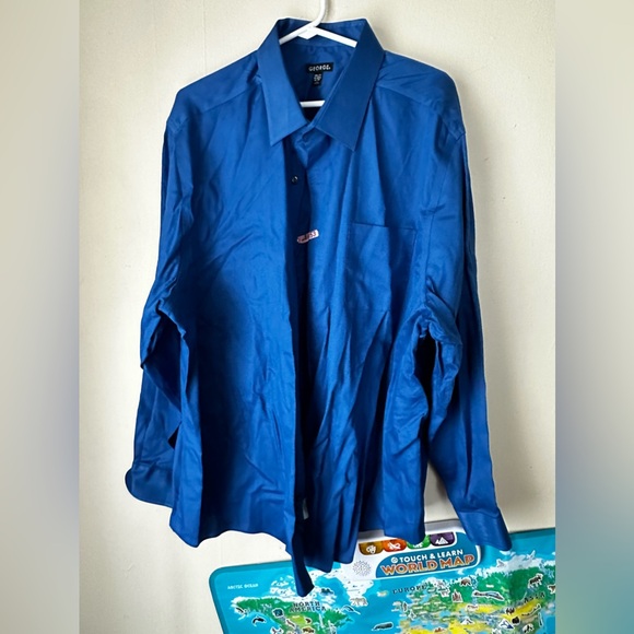George | Shirts | Mens Blue Dress Shirt By George | Poshmark